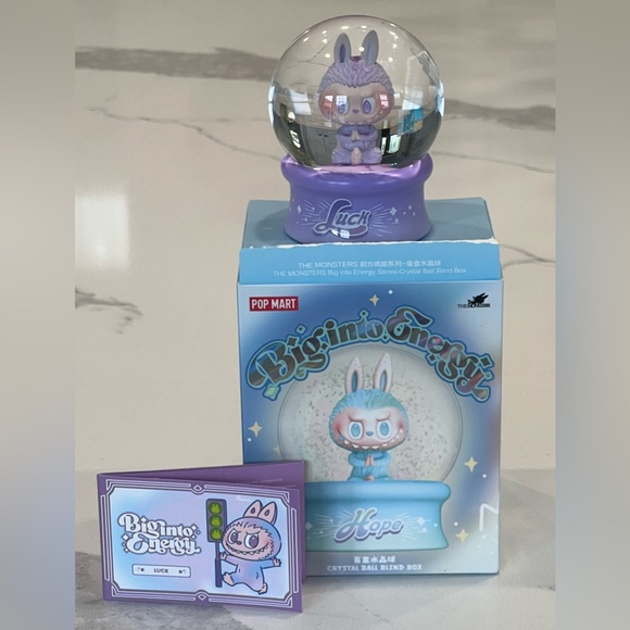 POP MART | Toys | Pop Mart Labubu Big Into Energy Snow Globe Luck ...